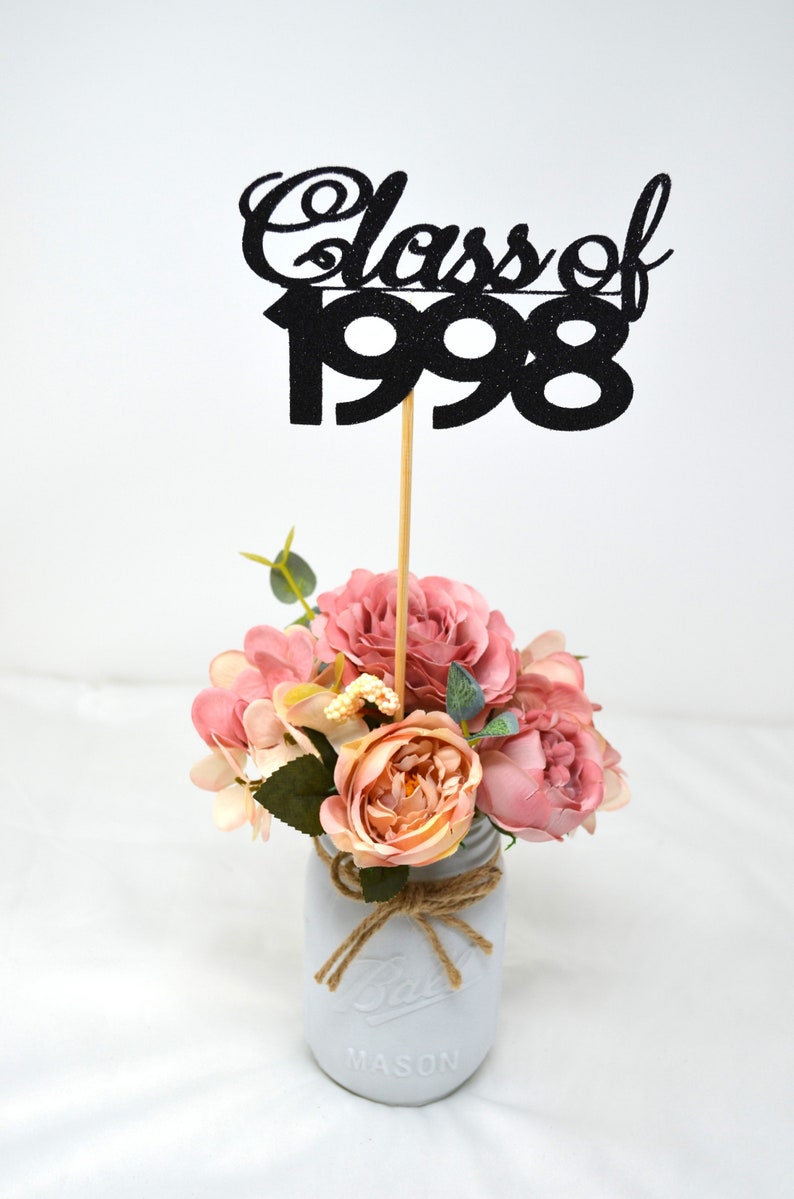 1998 Reunion Centerpieces, 25th High School Reunion, Class of 1998 ...