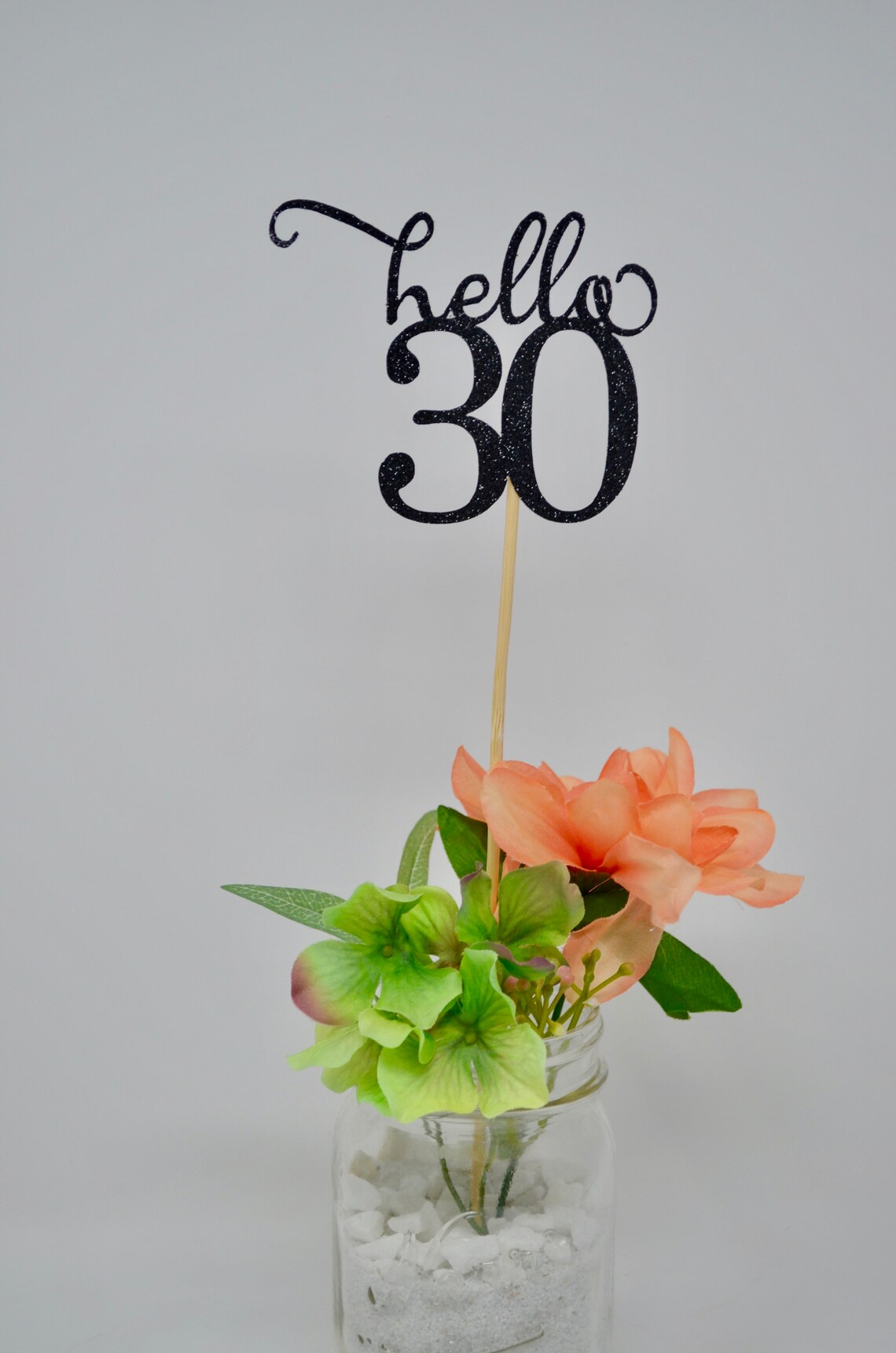 30 Centerpiece Picks, Glitter Thirty on a Stick, 30th Birthday ...