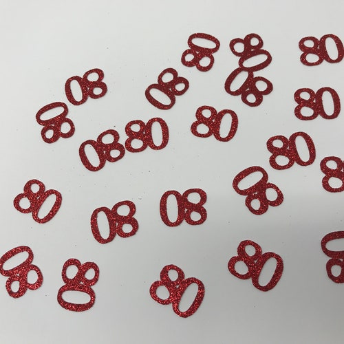 80th Birthday Confetti/ 80th Birthday Party Decorations/age - Etsy