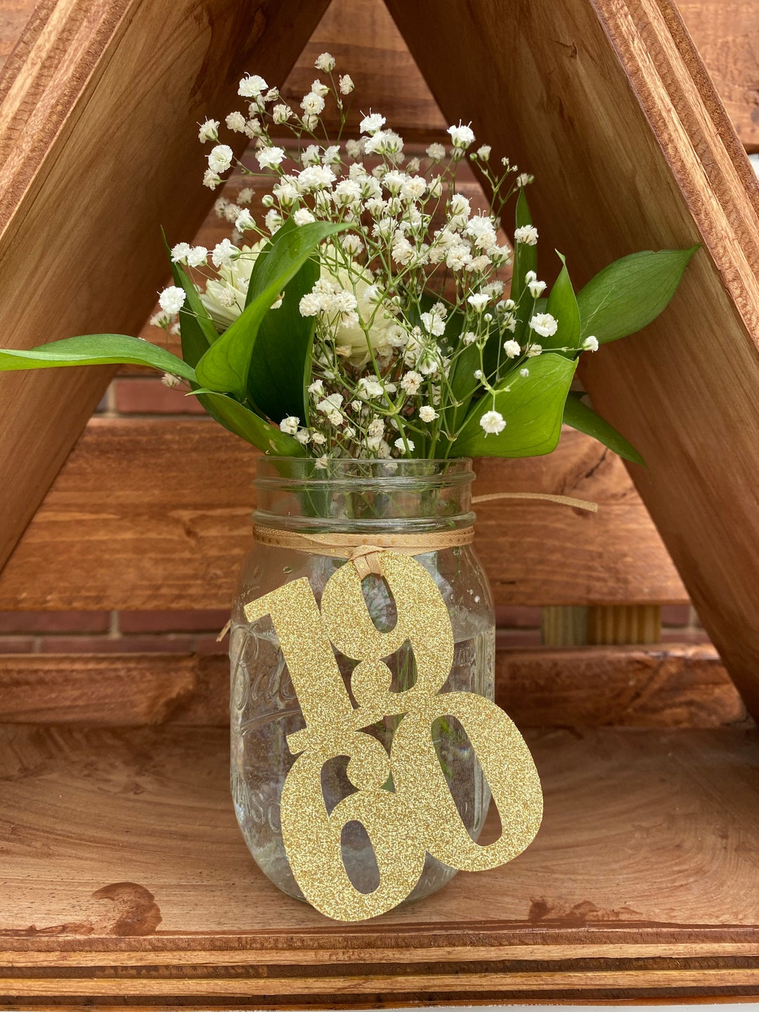 1960 Mason Jar Tags, Class Reunion 1960, Class Reunion Centerpiece ...
