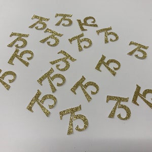 75th Birthday Confetti / 75th Birthday Party Decorations / Custom Age ...