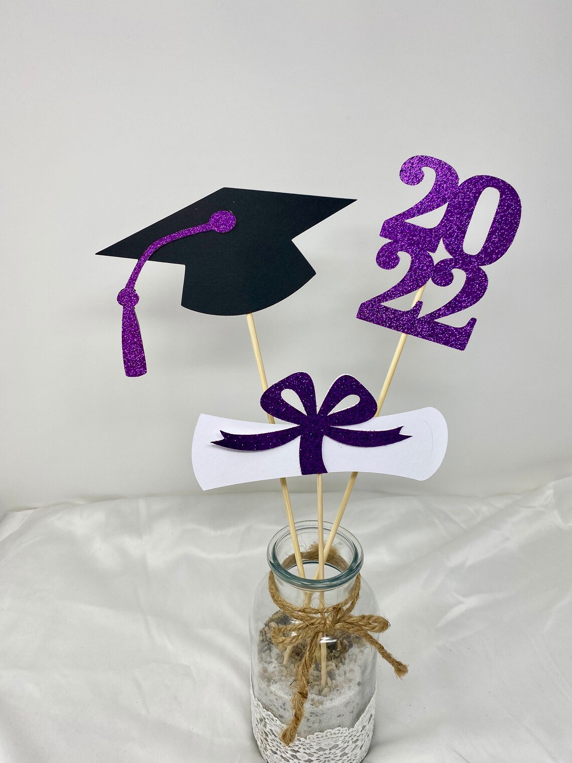 Decoraciones De Graduación 2022 Palos De Centro De Mesa De Etsy México