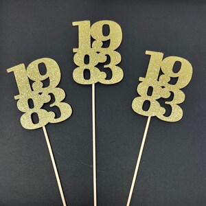 Set of 3 Sticks, Class of 1983 Decoration, 40th Class Reunion, Class of ...