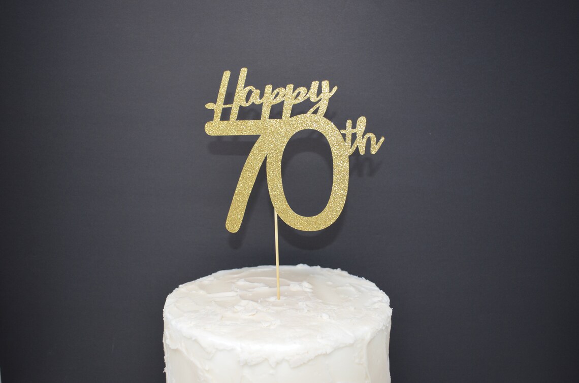 Happy 70th Cake Topper Cake Decoration Birthday Party - Etsy 日本