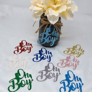 Oh Boy Baby Shower Decorations, Oh Boy Glitter Decor, Baby Shower Tags ...
