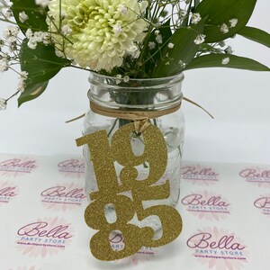 1985 Mason Jar Tags, Class Reunion 1985, Class Reunion Centerpiece ...