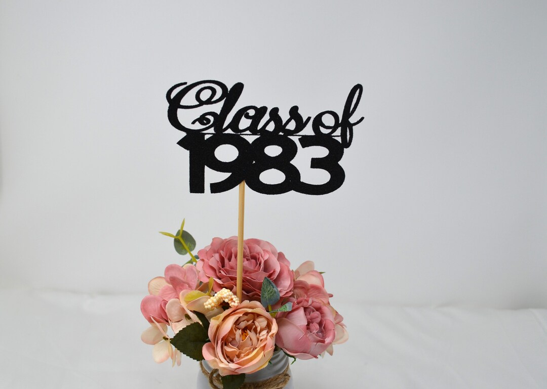 1983 Reunion Table Centerpiece Sticks, 40th High School Reunion Party ...