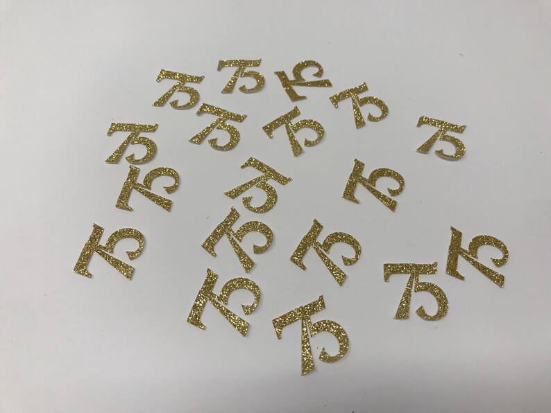 75th Birthday Confetti / 75th Birthday Party Decorations / - Etsy