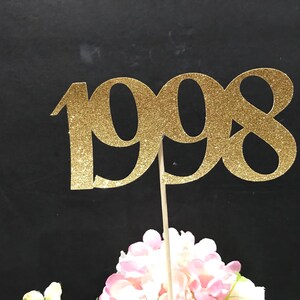 1998 Reunion Table Centerpiece Sticks, 20th High School Reunion Party ...