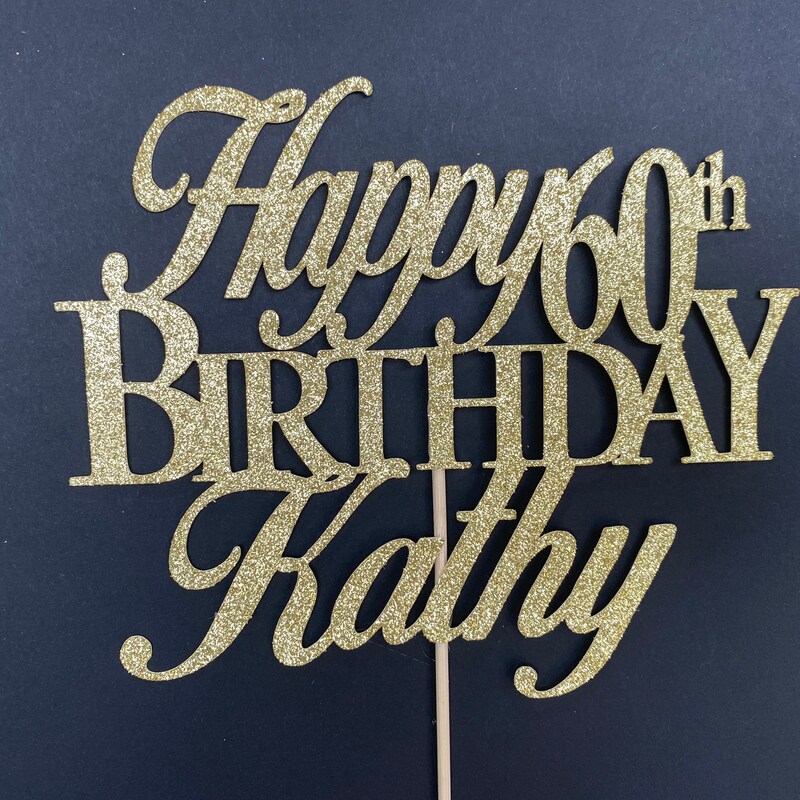 60th Birthday Topper - Etsy
