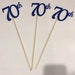 70th Birthday Decorations , 70th Centerpiece Sticks, Glitter 70th ...