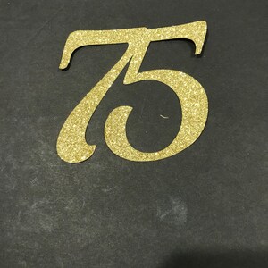 75th Birthday Decoration, 75th Birthday Centerpiece Sticks, Glitter ...