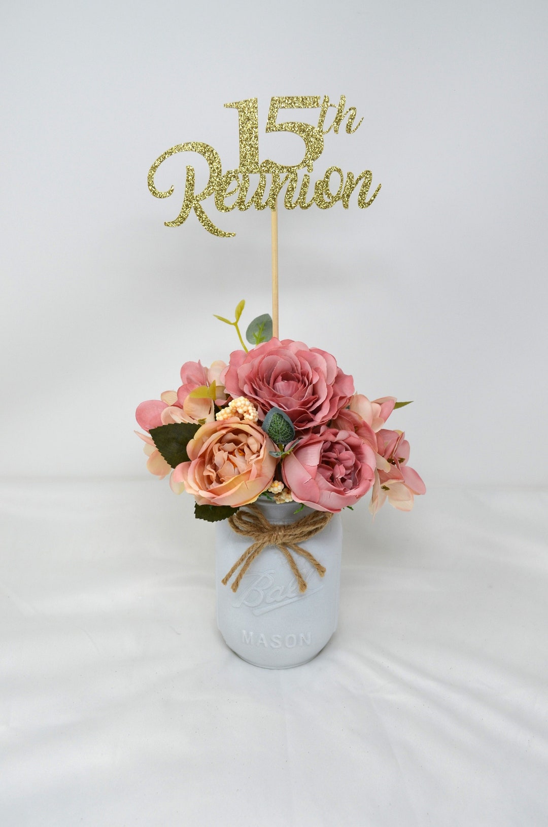Set of 3 15th Reunion Centerpiece Sticks, Class Reunion Table ...