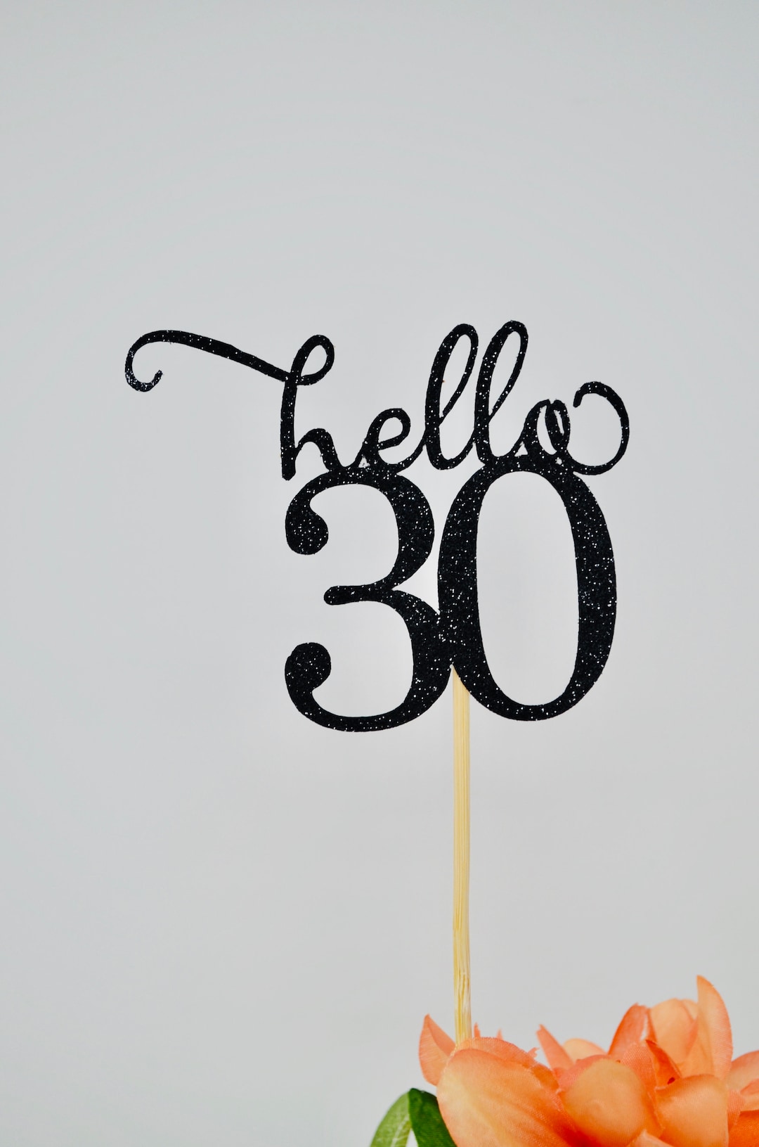 30 Centerpiece Picks, Glitter Thirty on a Stick, 30th Birthday ...