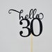 30 Centerpiece Picks Glitter Thirty on a Stick 30th Birthday - Etsy
