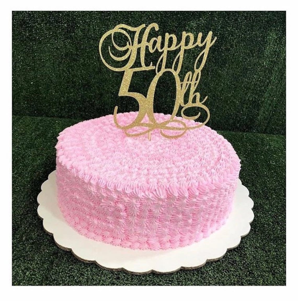 Happy 50th Birthday Cake Topper. 30th 40th 50th 60th 70th - Etsy