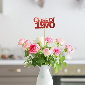 Set of 3 Class of 1970, Reunion Table Centerpiece Sticks, 50th High ...