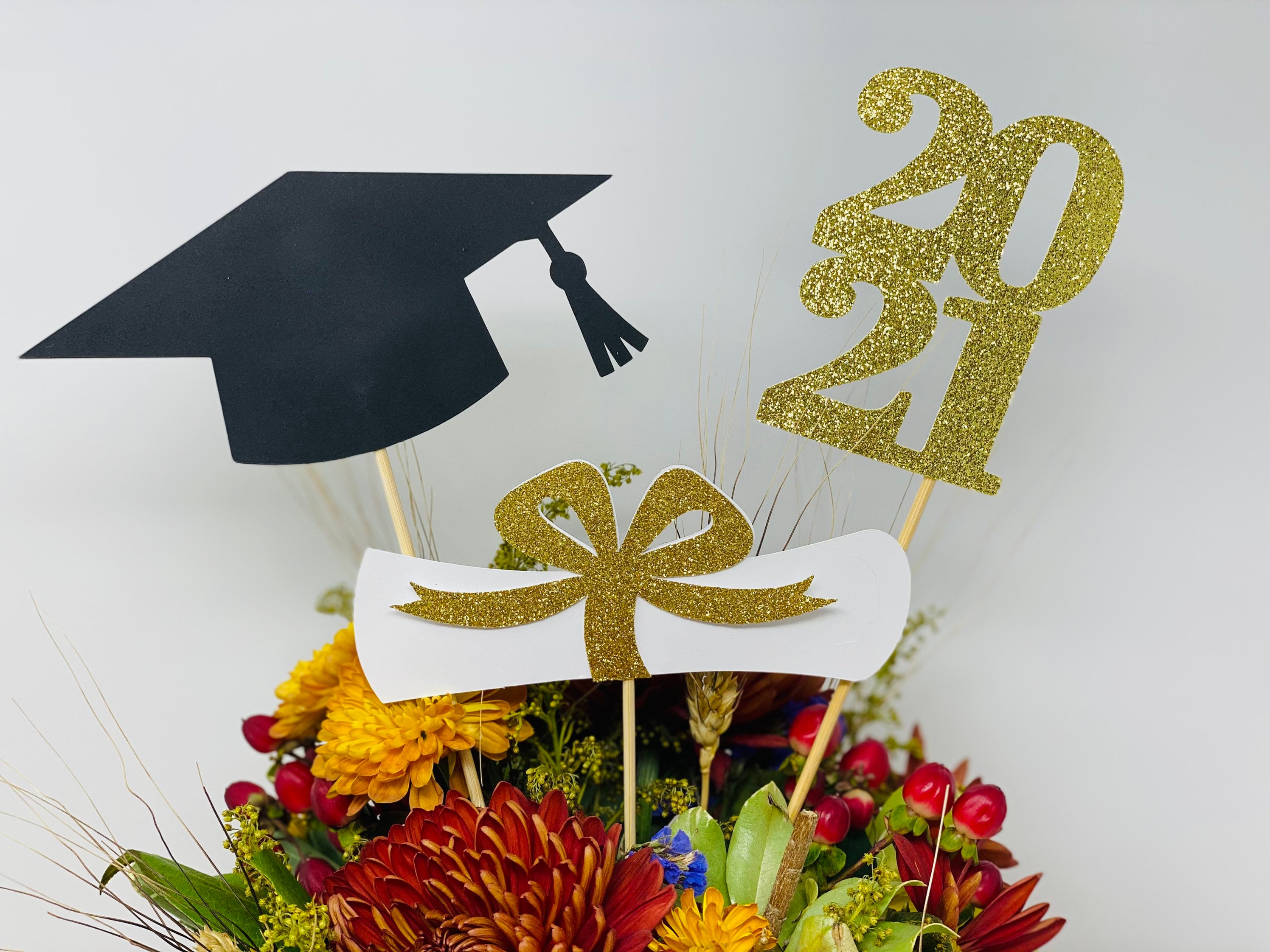 Decoraciones De Graduación 2022 Palos De Centro De Mesa De Etsy