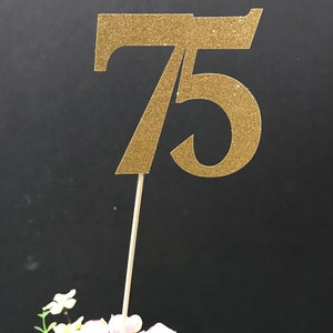 75th Birthday Decoration, 75th Birthday Centerpiece Sticks, Glitter ...