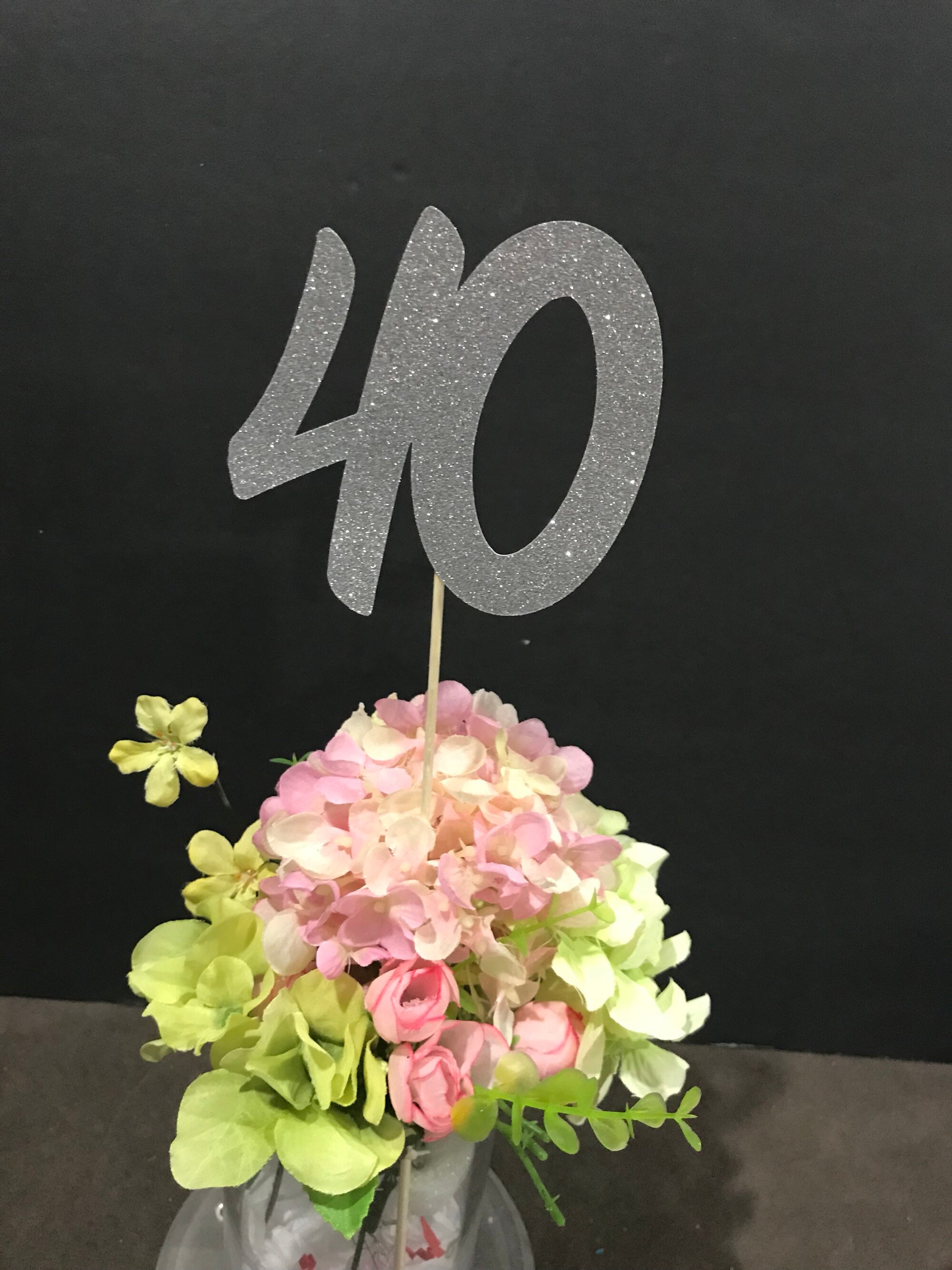 40th Birthday Party Decorations 40th Birthday Centerpiece Sticks
