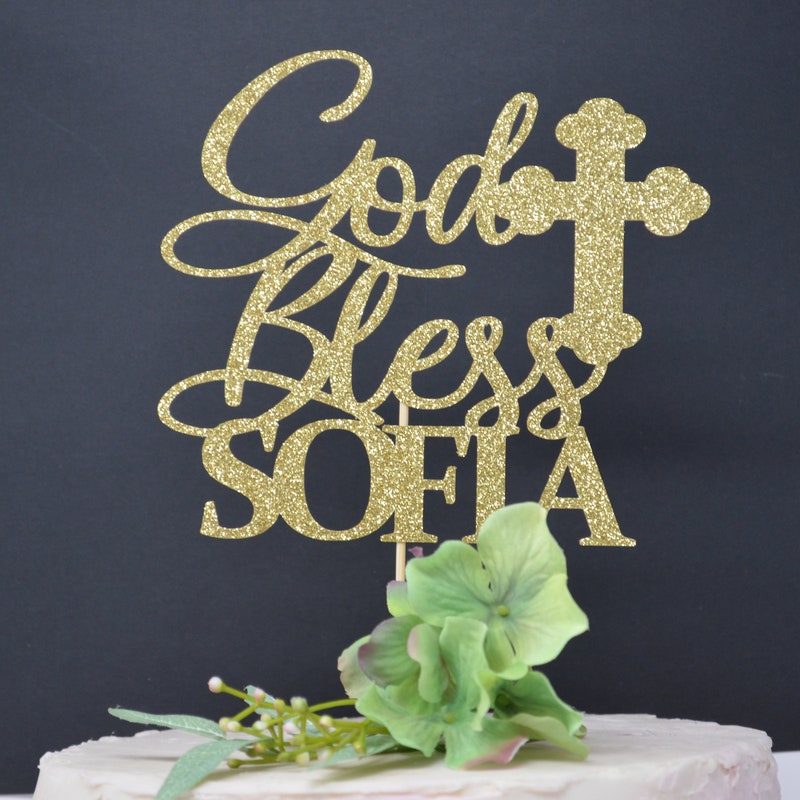 God Bless Cake Topper - Etsy