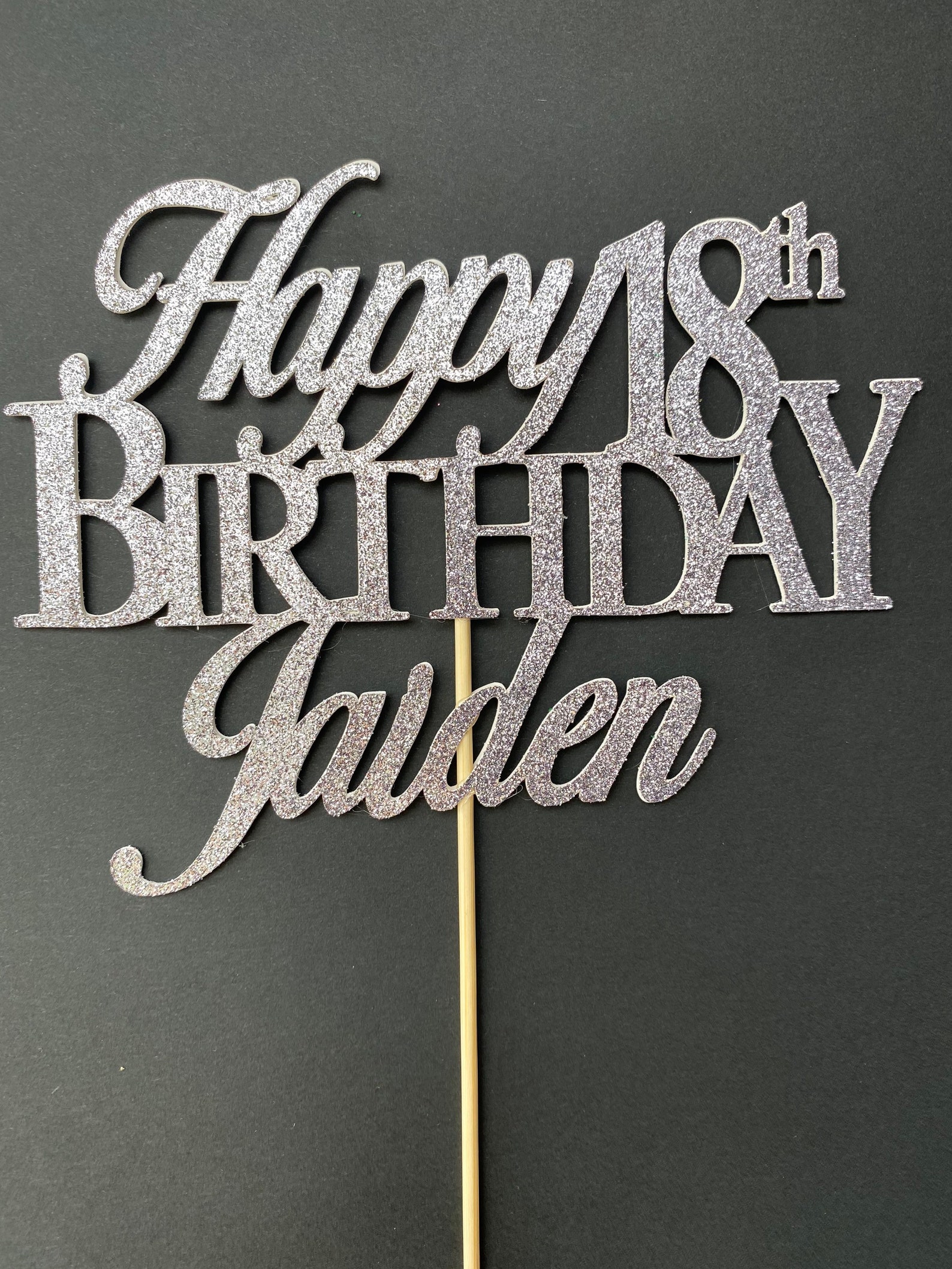 Any Number Custom Birthday Cake Topper 18th Cake Topper | Etsy