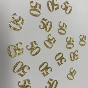 50th Birthday Confetti / 50th Birthday Party Decorations / Custom Age ...