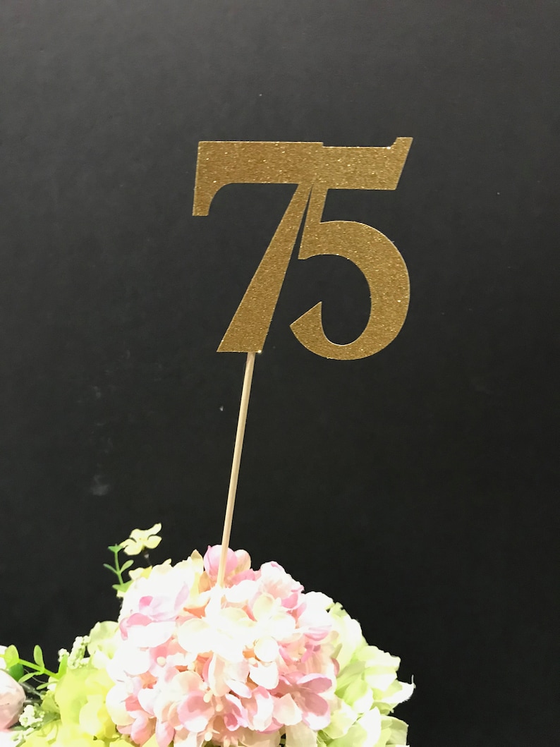 75th Birthday Party Decorations, 75th Birthday Centerpiece Sticks ...
