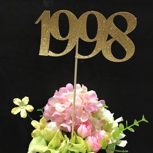 1998 Reunion Table Centerpiece Sticks, 20th High School Reunion Party ...