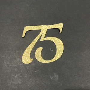 75th Birthday Decoration, 75th Birthday Centerpiece Sticks, Glitter ...