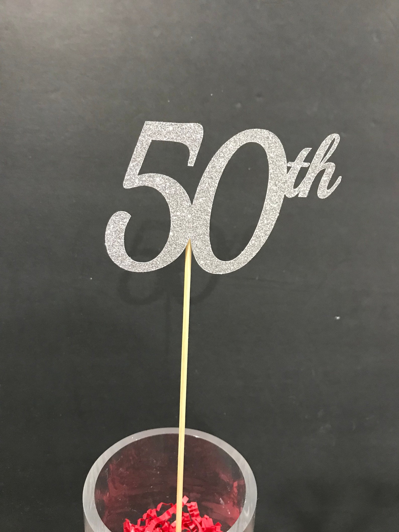 50th Birthday Centerpiece Sticks Glitter 50th Birthday - Etsy