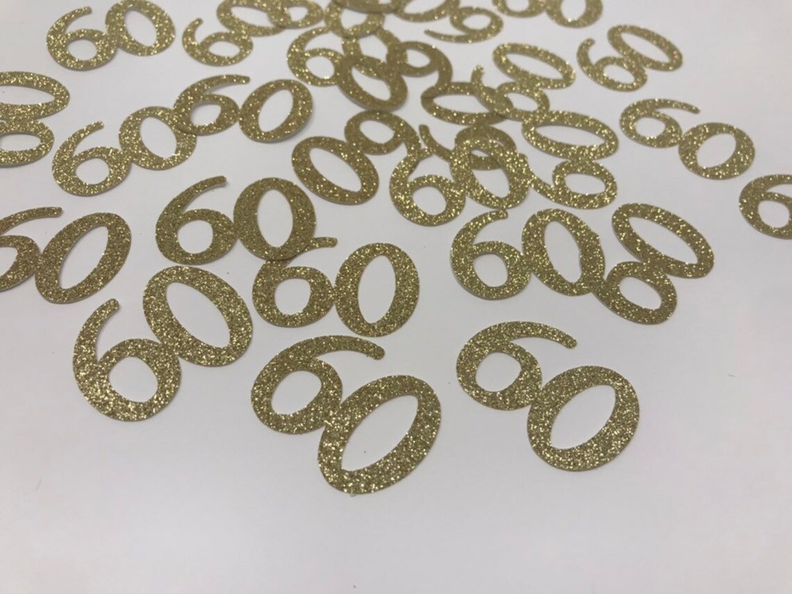 60th Birthday Confetti / 60th Birthday Party Decorations / | Etsy