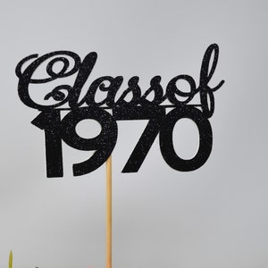 1970 Reunion Table Centerpiece Sticks, 50th High School Reunion Party ...