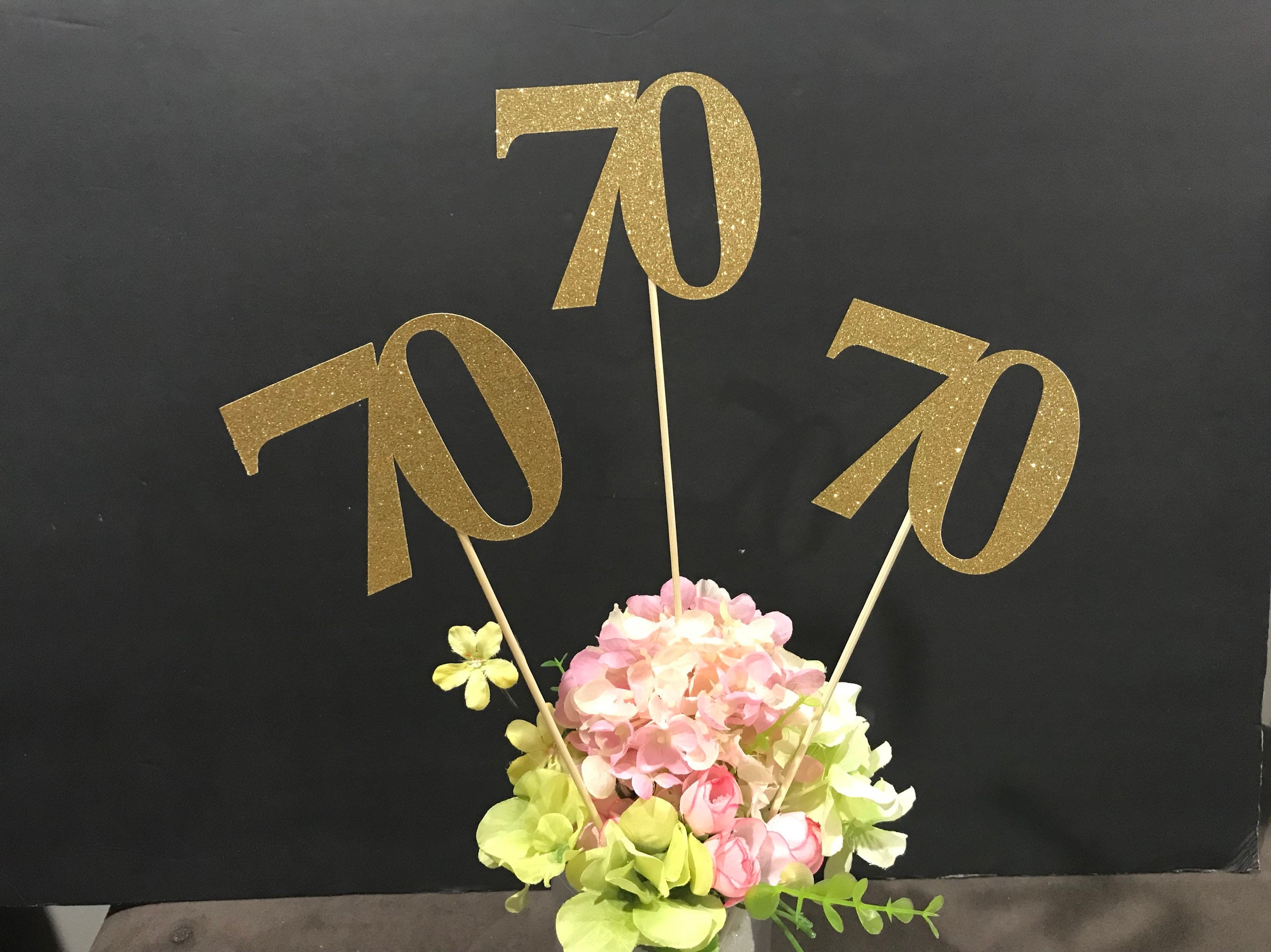 70th Birthday Decoration 70th Birthday Centerpiece Sticks Etsy 70th Birthday Decoration 70th Birthday Centerpiece Sticks Etsy