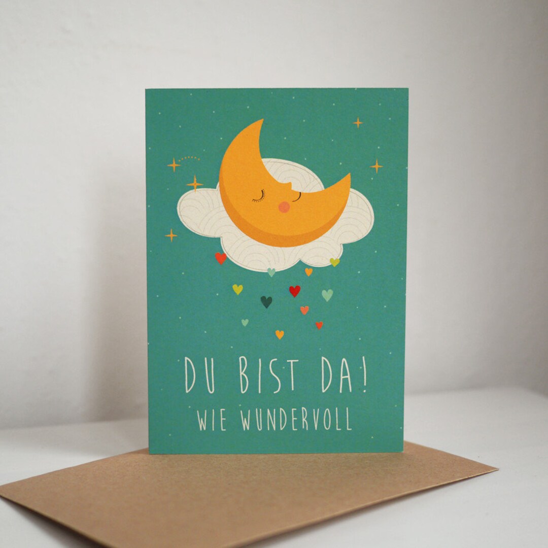 Folded Card for the Birth of MOND - Etsy