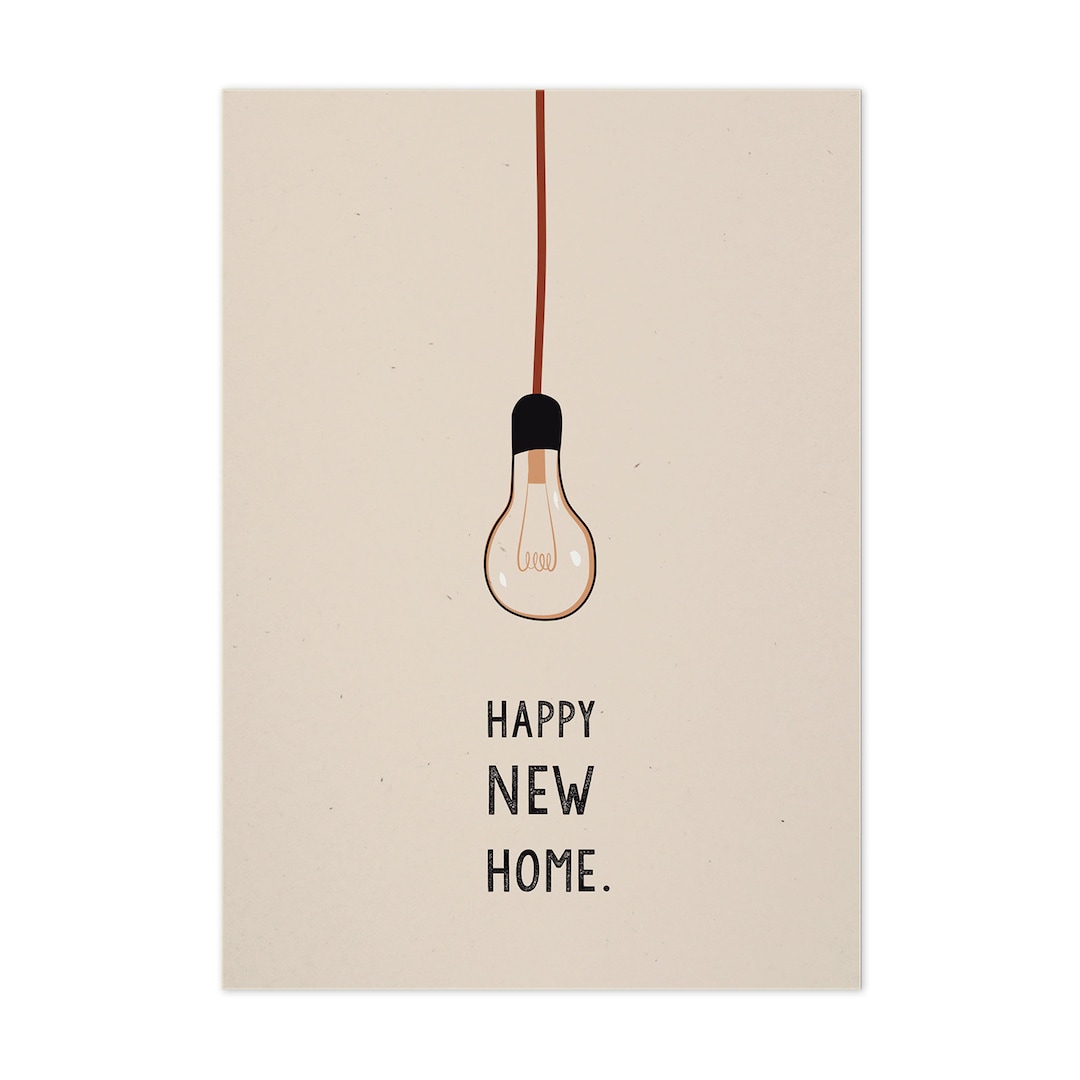 Postkarte UMZUG 'Happy New Home.' - Etsy.de