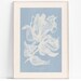 Light Blue Printable Wall Art Abstract Flower Prints Trendy Minimalist ...