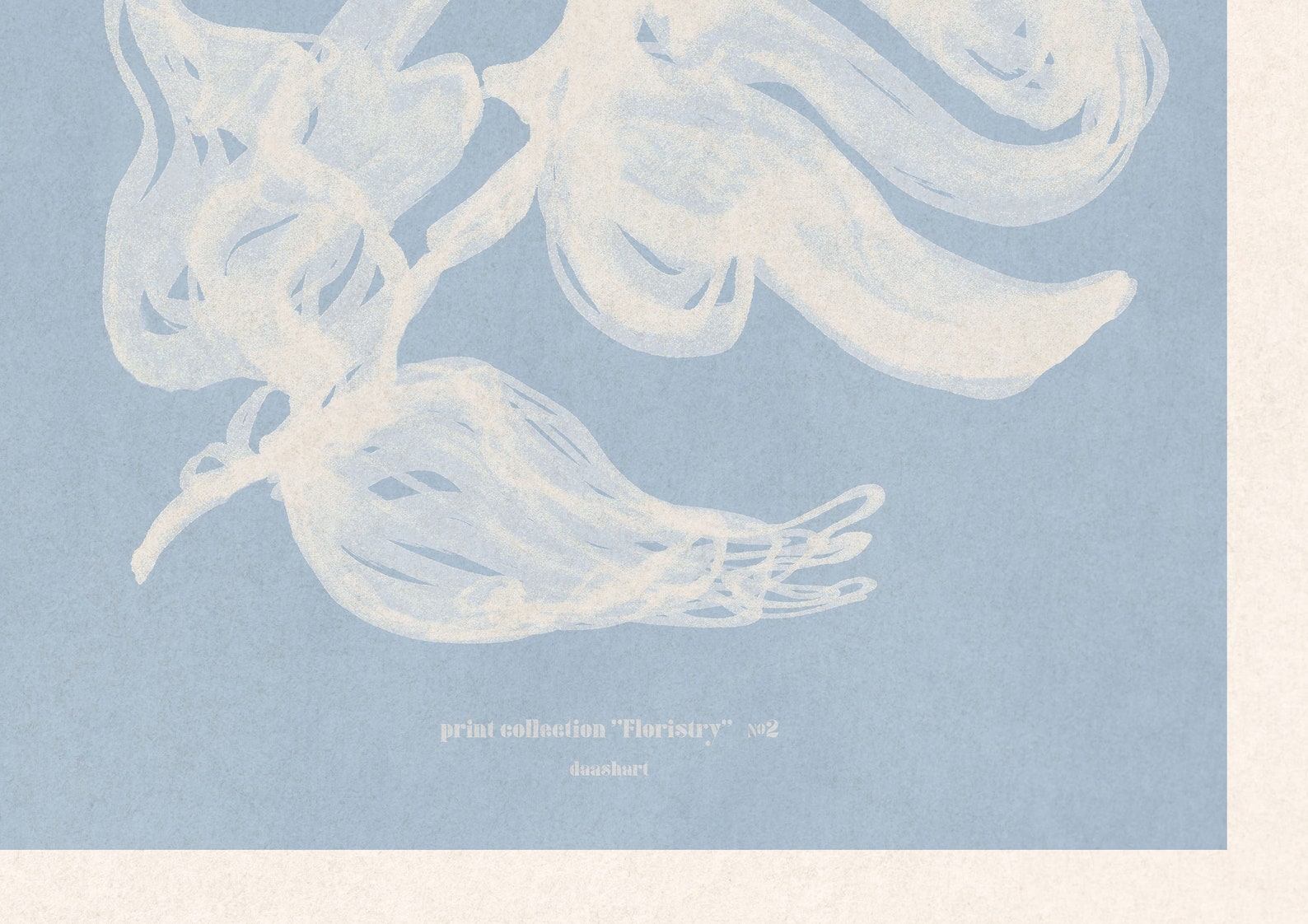 Light Blue Printable Wall Art Abstract Flower Prints Trendy - Etsy