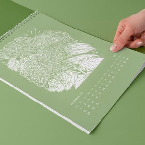 Botanical Monthly Printable Calendar 2024 Floral 11x17in - Etsy