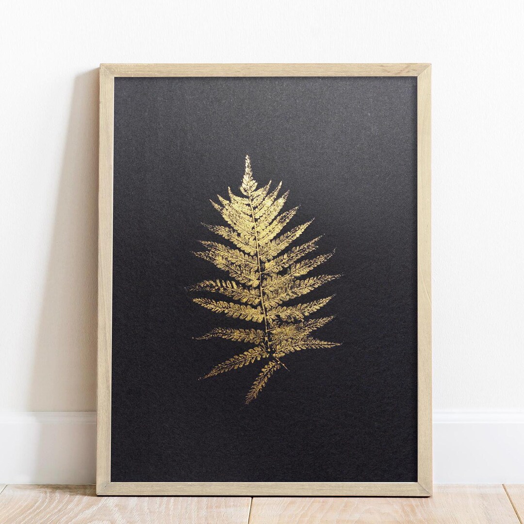 Plant Monotype Print Fern Botanical Wall Art 12x16 Original Printmaking ...