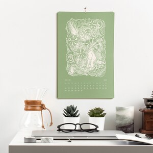 Botanical Monthly Printable Calendar 2024 Floral 11x17in - Etsy