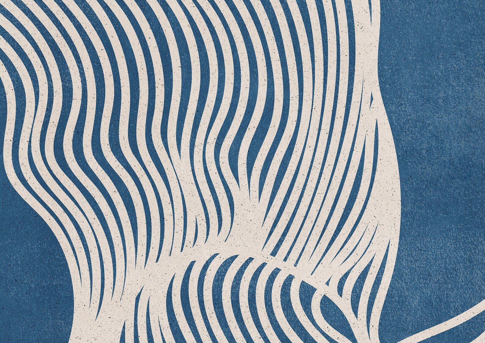 Navy Blue Poster Abstract Line Art Printable Trendy Living | Etsy