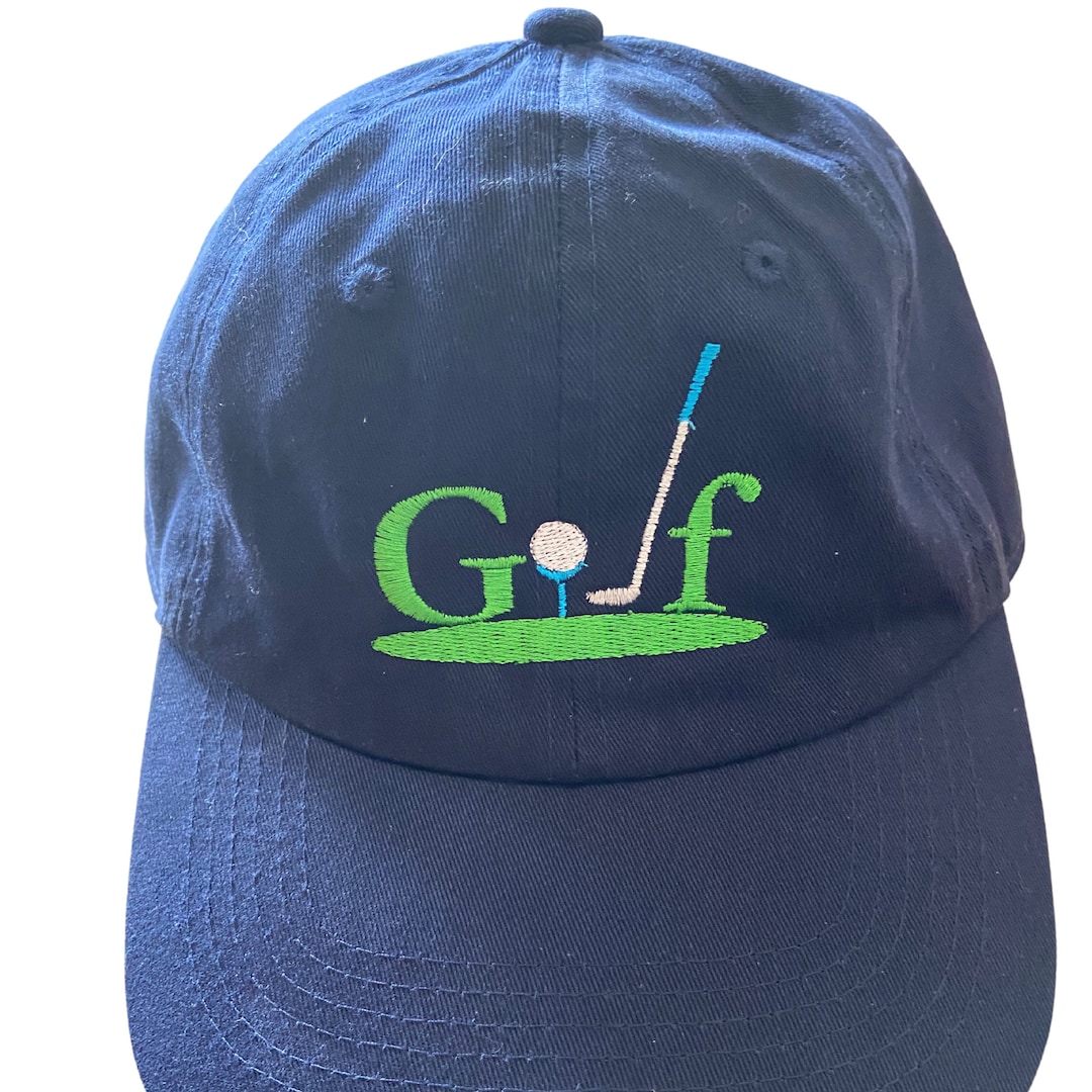 Golf Hat – Embroidered Golf Club & Ball Baseball Cap, Personalized Golf ...