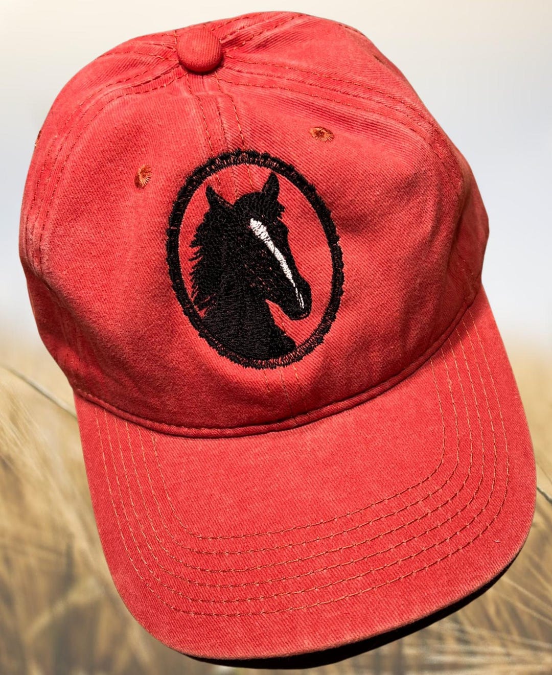 Personalized Framed Horse Baseball Cap | Custom Embroidered Equestrian ...