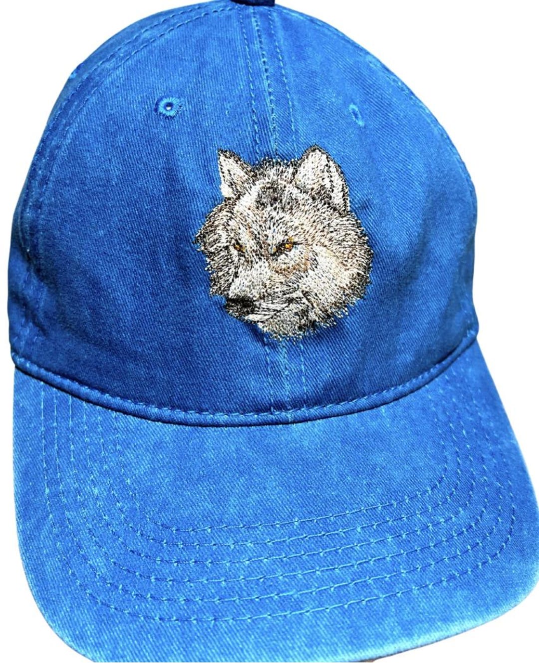 Personalized Embroidered Wolf Baseball Cap: Adult & Youth Sizes ...