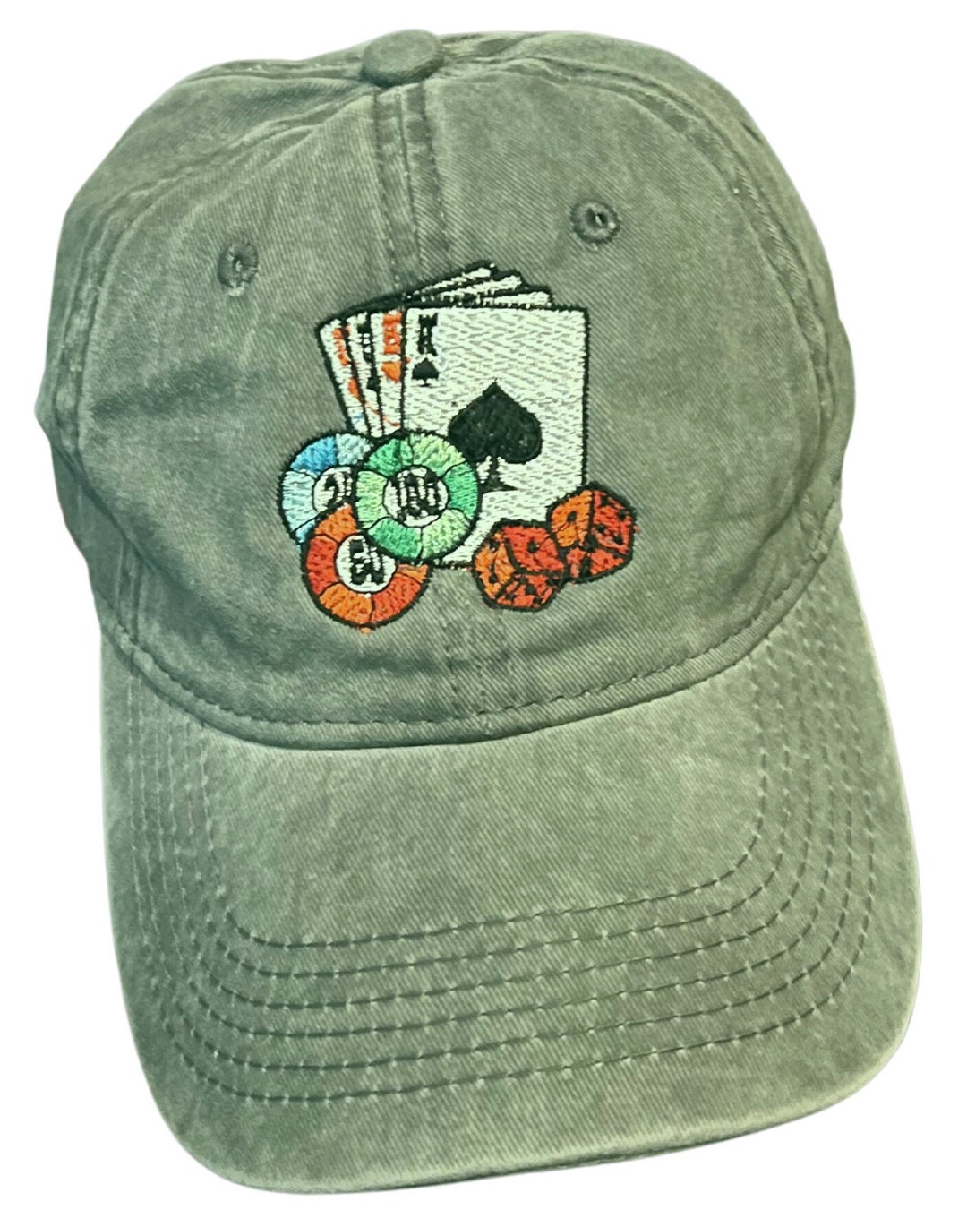 Embroidered Poker Playing Cards Cap - Personalized Gift for Card Lovers ...