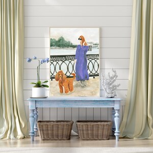 Poodle Dog Art Print, Red Poodle Wall Art, Poodle Print, Poodle Dog Art ...