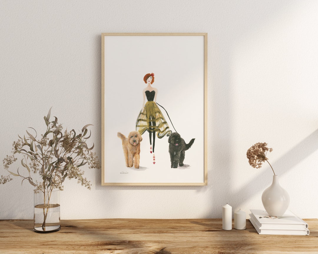 CUSTOMIZE WITH YOUR Dogs, Art Print | Dog Gift, Dog Mom, Dog Lover Gift ...