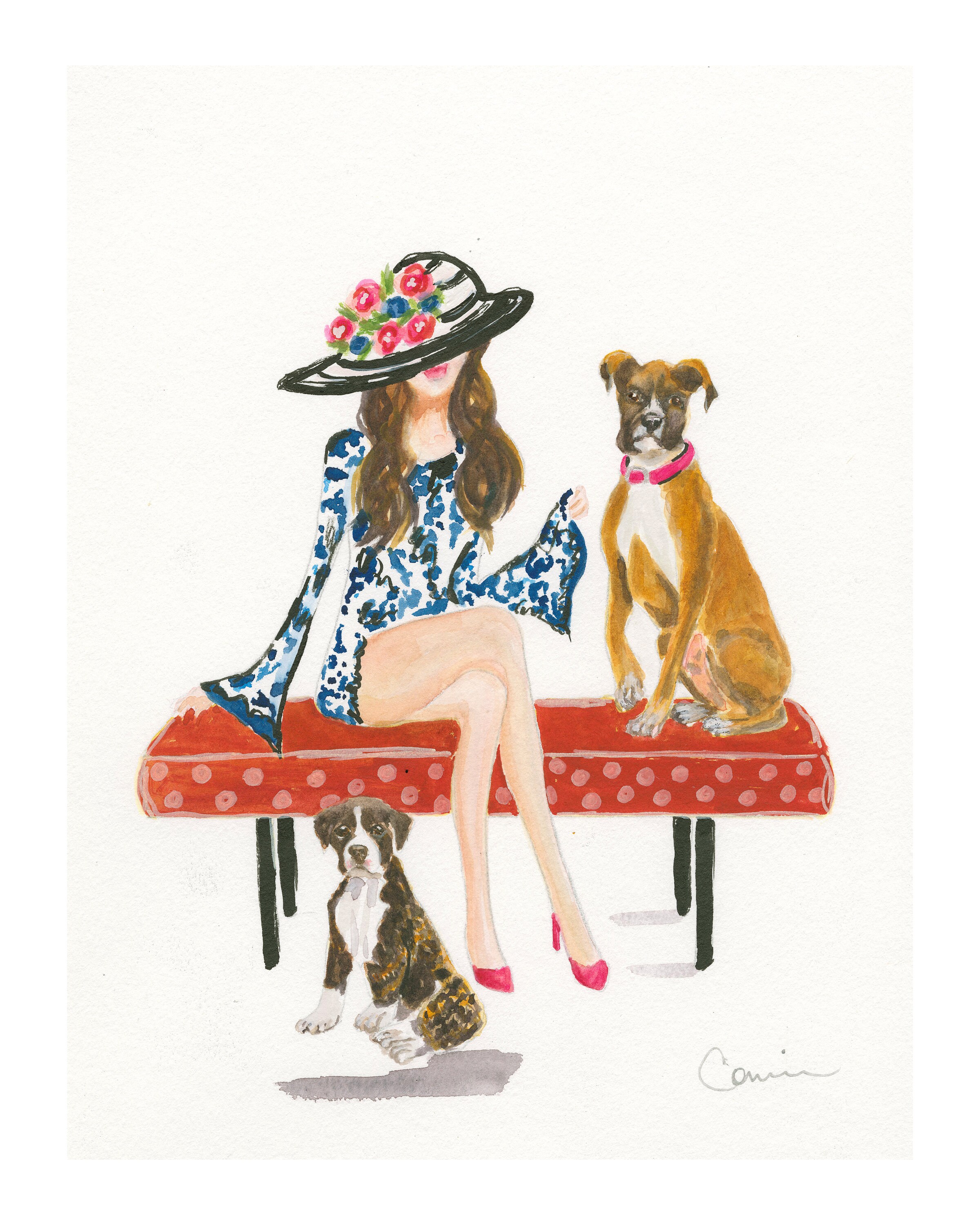 BOXER DOG ART Print Boxer Wall Decor Art Boxer Dog Mom - Etsy