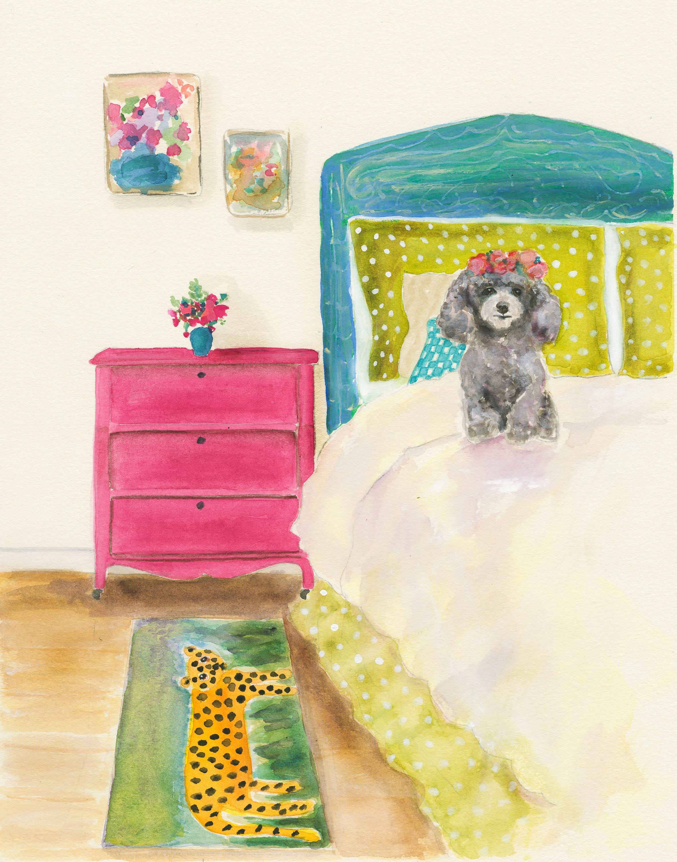 Poodle Dog Art Print Miniature Poodle Wall Art Poodle Print - Etsy